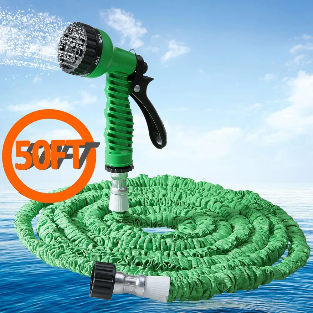 Top Selling 50ft Garden Hose Expandable Magic Watering Hoses Garden Water Pipe With Spray Gun