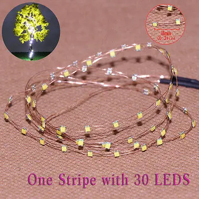 Dd85w0830 2 Strips 30-led Pre-soldered Micro Copper Wired White Smd Led ...