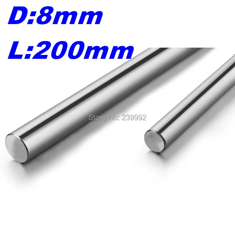 4pcs 8mm 200mm linear rail 8mm linear shaft chrome rod for cnc parts ...
