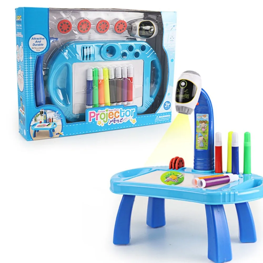 Kids Learning Painting projector Desk Toy writing Drawing board study ...