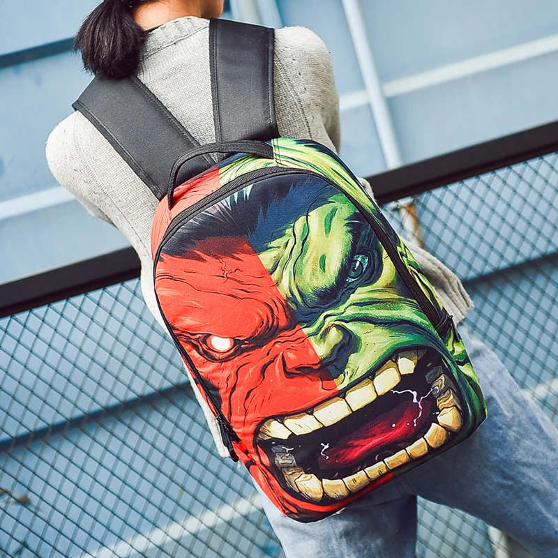 Free Shipping New Design Green Hulk Bag Casual Laptop Backpack ...