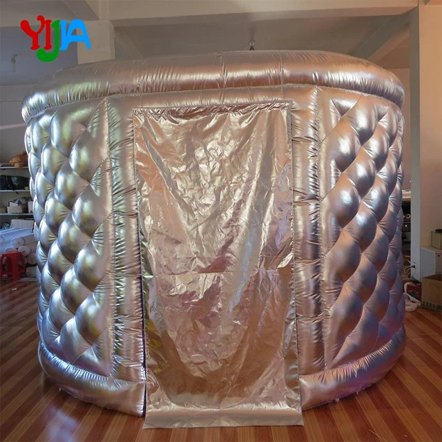 Diamond Pattern Oval Inflatable Photo Booth Enclosure with Inner air ...