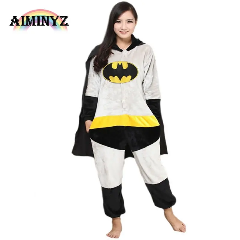 New Style Arrival Bat Man Unisex Adult Casual Flannel Hooded Pajamas ...