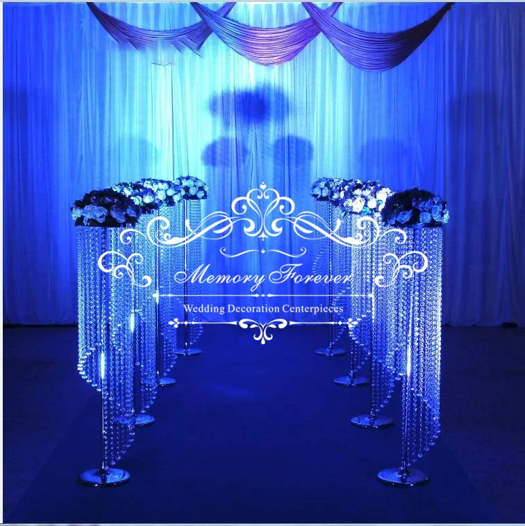 Chandelier Crystal Centerpiece Flower Stand Walkway Stand For Wedding ...