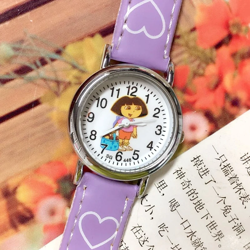 Factory Price 10pcs/lot Dora Explorer Leather Children Cartoon Watches ...
