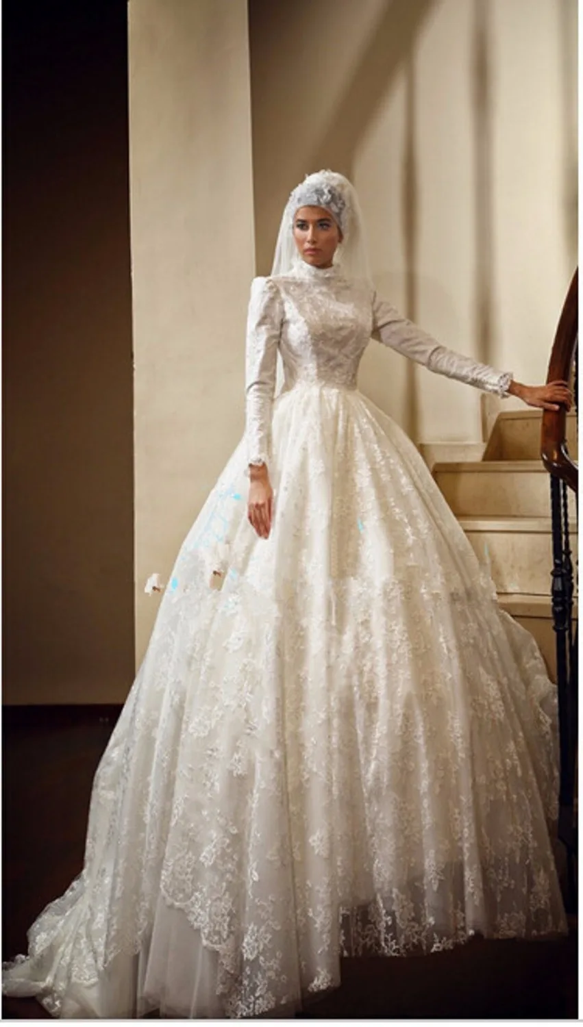 Aliexpress.com : Buy Modest Muslim Wedding Gowns 2017 Lace Long Sleeves ...