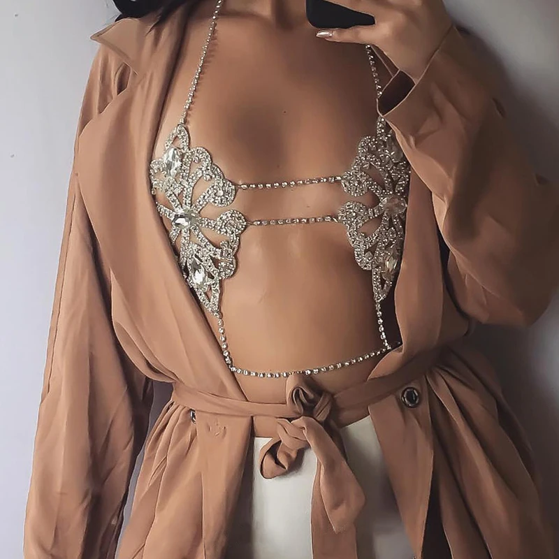 Best Lady 2017 Fashion Statement Jewelry Flowers Sexy Body Necklace