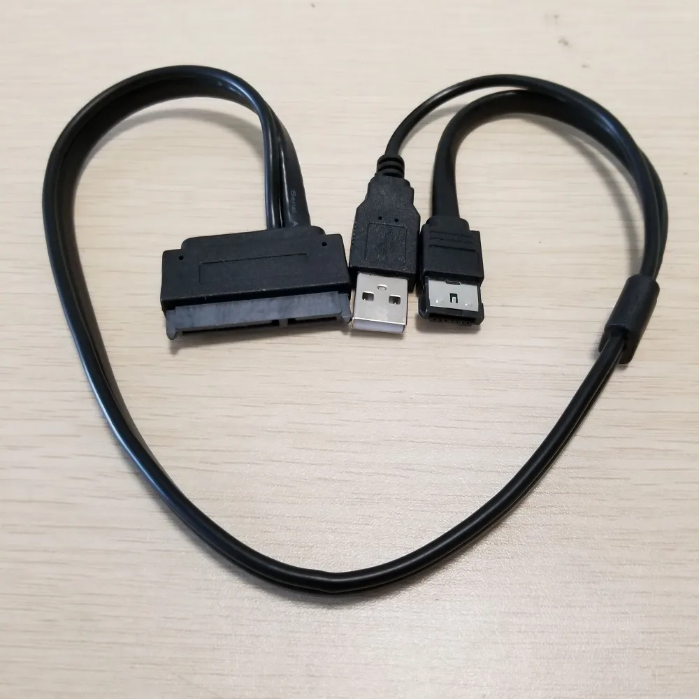 Laptop 2.5" HDD SSD Hard Drive 15+7 Pin SATA TO eSATA + USB Power ...