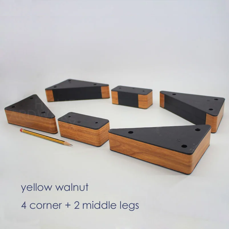 4+2 yellow walnut low cabinet base stand long cabinets corner legs|base ...