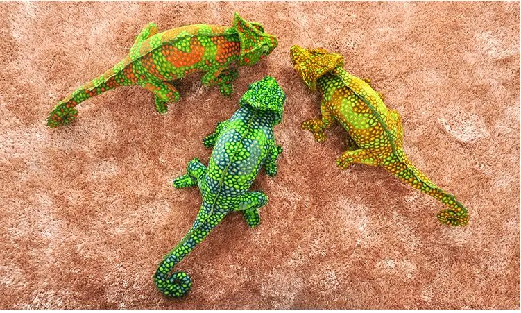 3-pieces-a-lot-plush-chameleon-toys-creative-simulation-stuffed ...