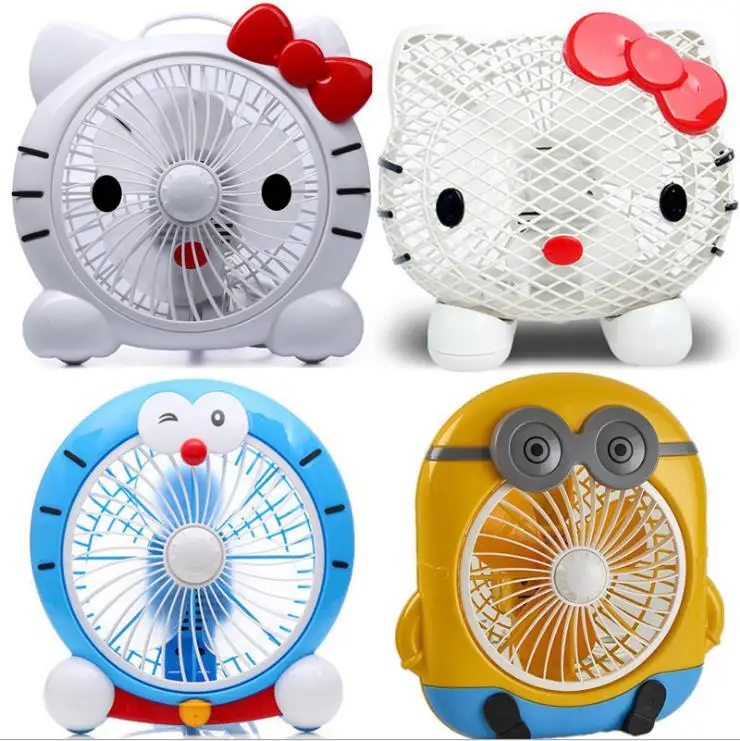 Cute Fan Cartoon Model Ventilator Pastic Mini Fan Portable Cooler ...
