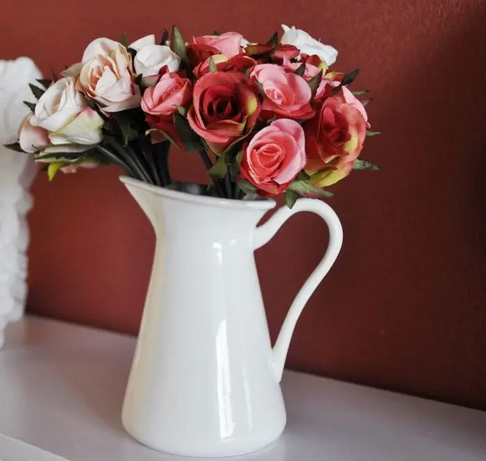 Купить ИКЕА стиль белый caremic утконоса ваза для цветов / стол ваза ...