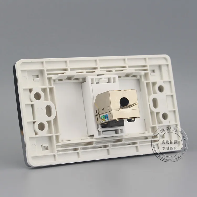 120mm Wall Socket Plate One Port Gigabit Shield Cat6 Lan Faceplate ...