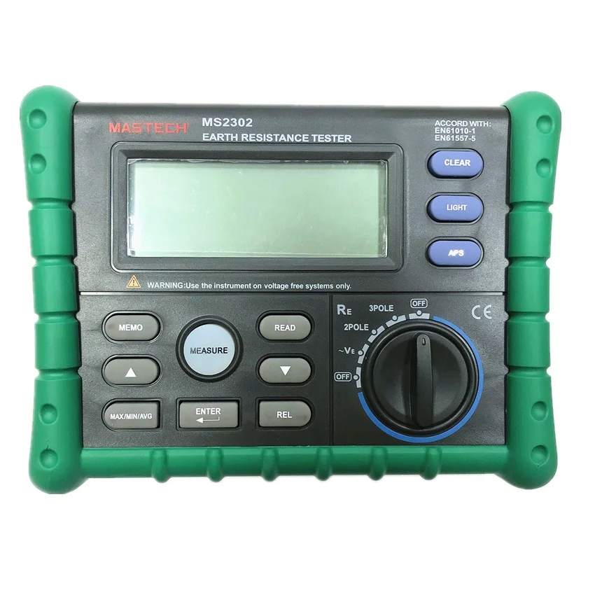 Mastech Ms2302 Earth Ground Resistance Tester Digital Megger Insulation ...