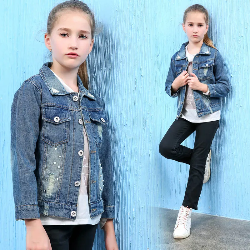 New Arrive Children Jeans Jacket Girls Kids Fashion Autumn Coat Girl ...