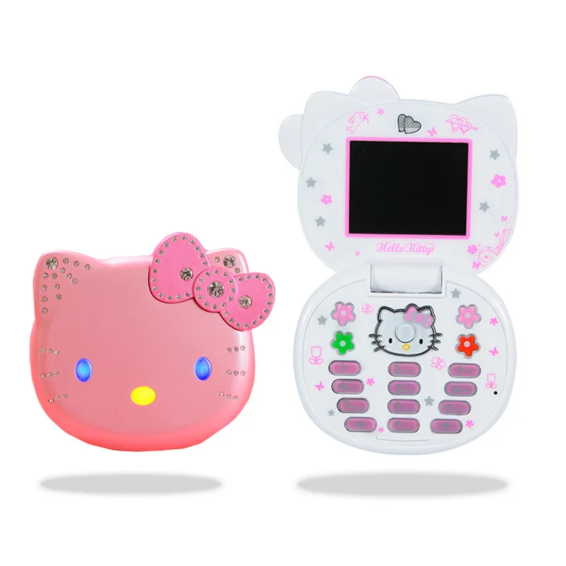 Hello Kitty K688 + Cute Mini Girl Phone banda cuádruple Flip Cartoon ...