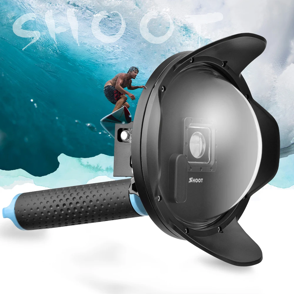 SHOOT 6 inch Sunshade LCD Dome Port for GoPro Hero 4 3+ Camera with ...