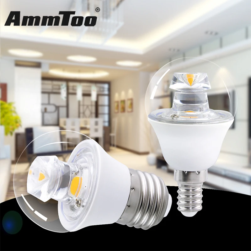 E27 E14 LED Lamp 100 240V 5W COB Bulb Guided light beam Light Super ...