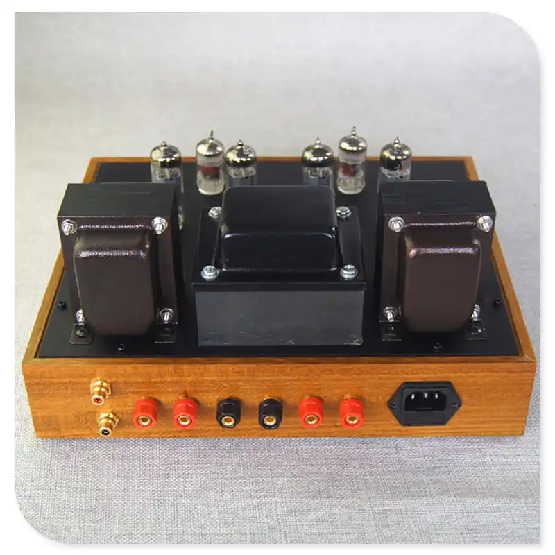 6P14/EL84 10W*2 push pull circuit amplifier tube amp 12AX7 push wooden box amplifier, sound ...