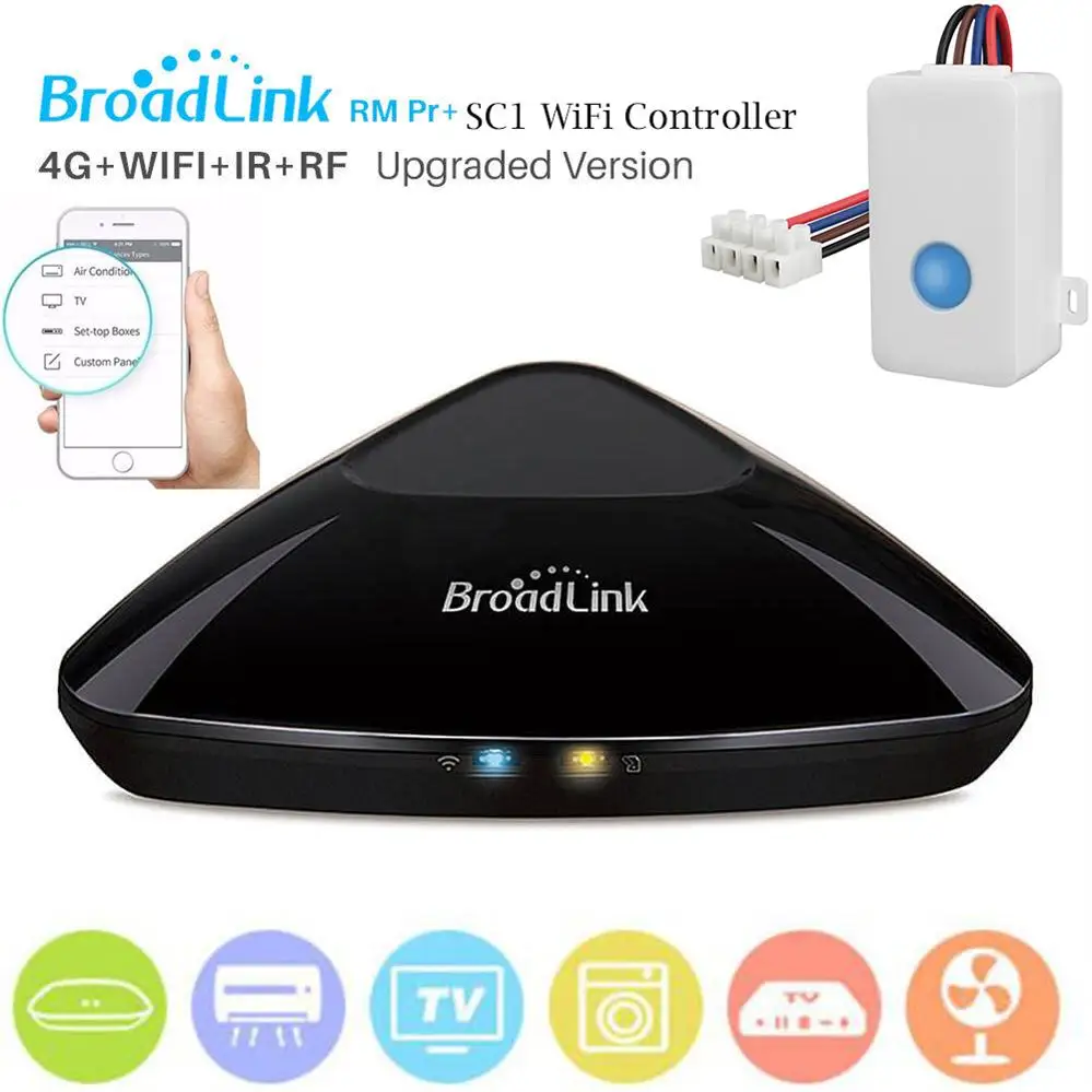 Broadlink Smart Home RM Pro WiFi+IR+RF Remote Control SC1 WiFi Onoff ...