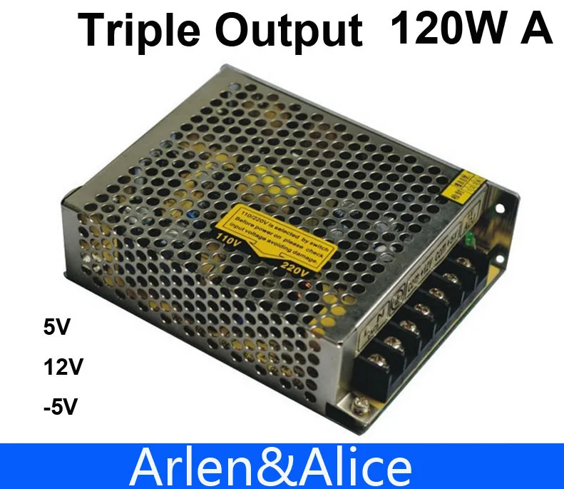 120W Triple output 5V 12V 5V Switching power supply smps AC to DC|smps ...