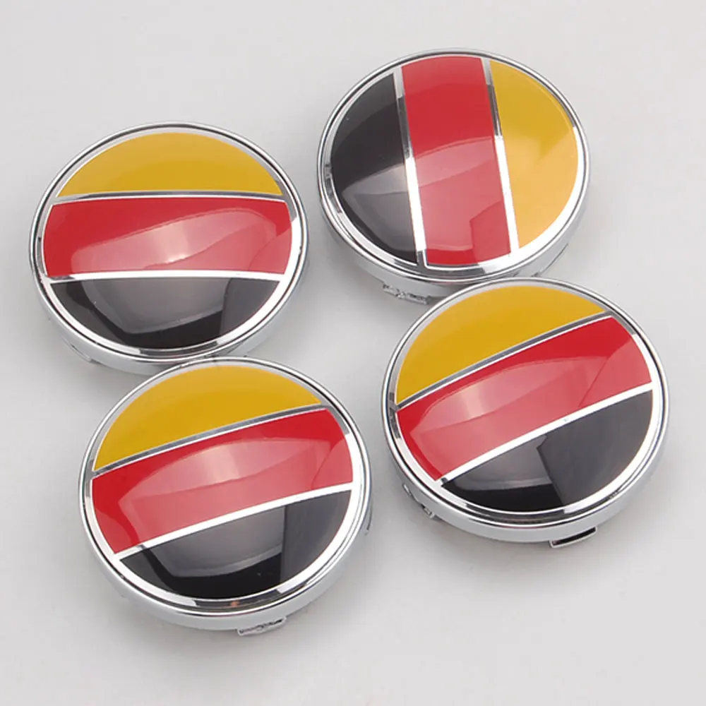 4PCS 60mm Auto Round Germany German Flag Logo Wheel Center Hub Caps ...
