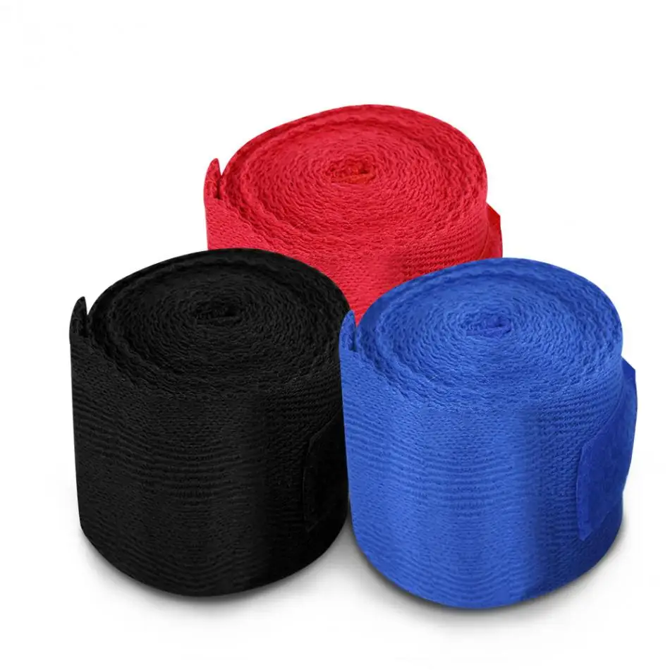 2PCS/Set 2.5m Cotton Bandage Boxing wrist Support Bandage Hand Wrap ...