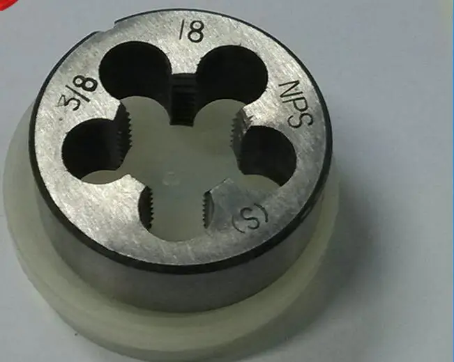 Free shipping of 1PCS NPS 3/8 18 manual straight pipe threading Die ...