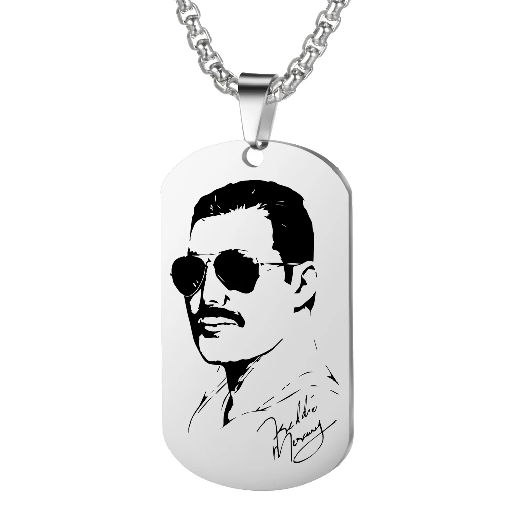 3 вида стилей рок музыка ПЕВЕЦ Фредди Меркурий ожерелье с гравировкой фото нержавеющая сталь