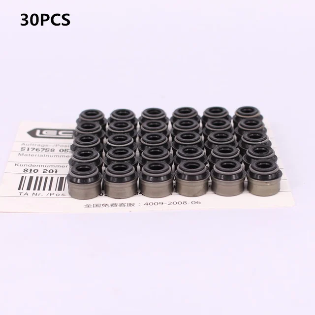 BTAP 6mm Black Engine Valve Stem Oil Seal For AUDI A3 A4 A5 A6 A8 VW ...