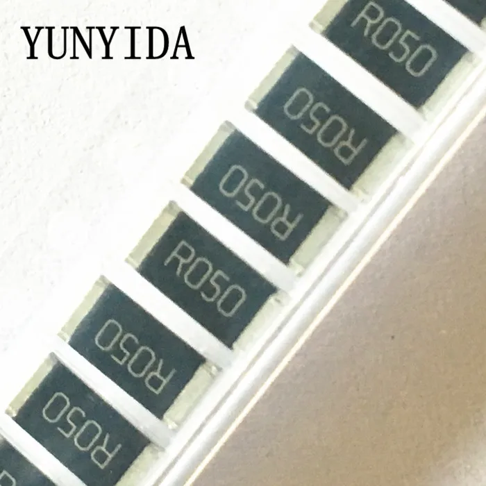 50 PCS 2512 1W 1% chip resistors 50mR 0.05R R100 R050 R010 R015 R020 ...