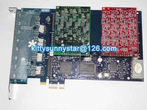 AEX800 8 (4 FXS + 4 FXO) Ports & PCIe Interface & Echo Cancellation ...