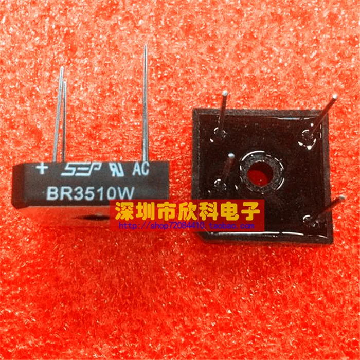 5pcs New pin BR3510 35V foot 1000V BR3510W copper foot single phase ...
