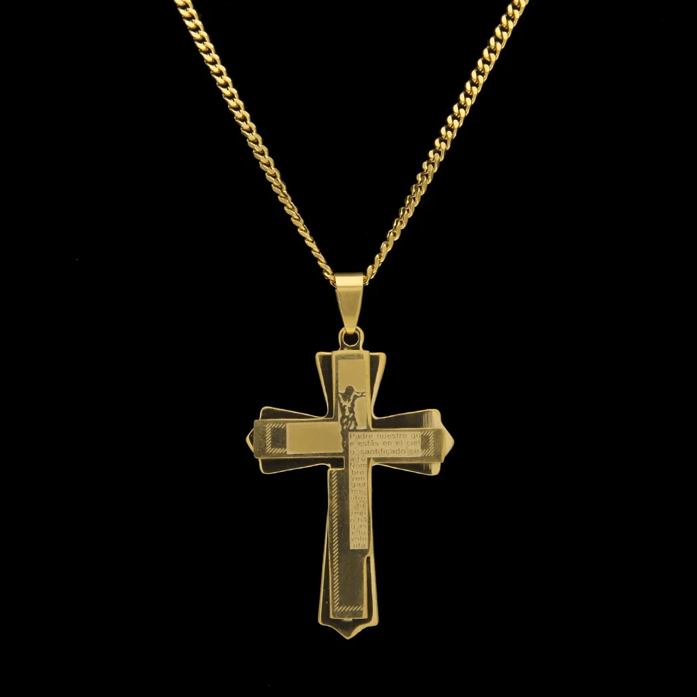 Fashion New 2017 INRI Jesus Christian Cross Pendant Necklace Chain for ...