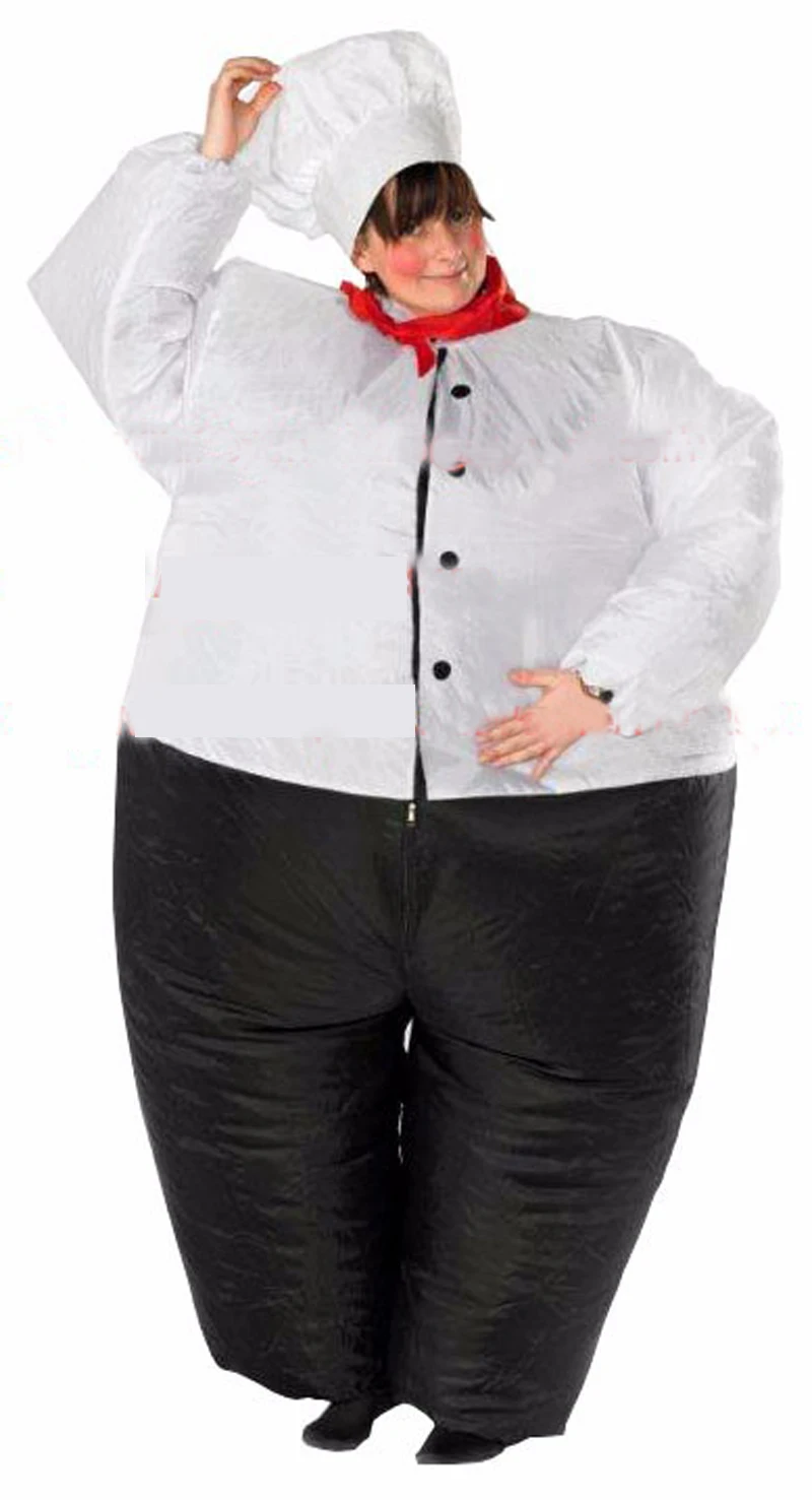 Free Shipping Halloween Chef Inflatable Costume Adult Fancy Dress Suit Party Costume Game Chef