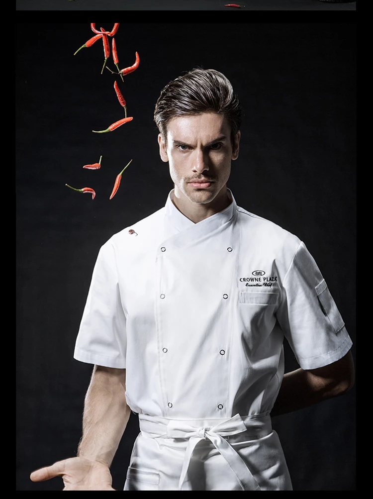 Top quality new cook suit short sleeve restaurant cook chef uniform ...