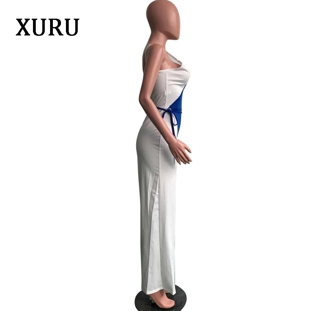 XURU Для женщин без рукавов широкие брюки комбинезоны комбинезон v ...