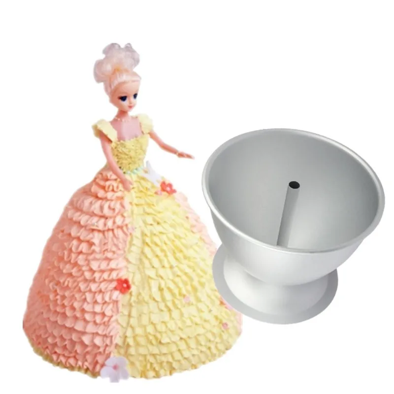 3D Princess Dress Doll Fondant DIY Cake Baking Tin Pan Cake Mold 8 inch ...