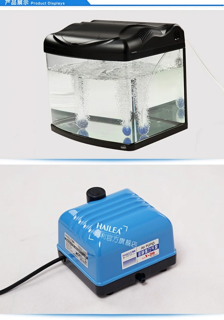 Hailea v60 mute bomba de oxigênio para aquário bomba de abastecimento de oxigênio atmosférico ...