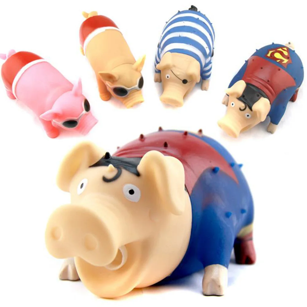 Novelty Screaming Vent Pig Decompression Toys Chew Sound Play Pig Adult ...
