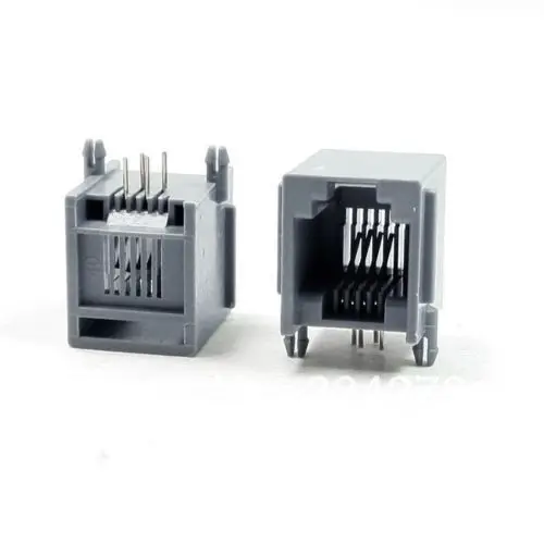 4 Pin RJ12 6P6C Computer Internet Network PCB Jack Socket Gray|rj12 wiring|rj12 splitterrj12 ...