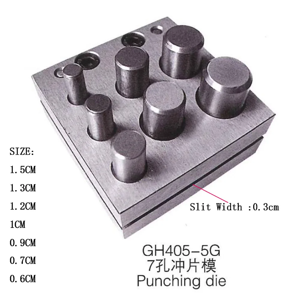 Jewelers Disc Cutter 7 Hole/5 Hole Punch Set Metal Circle Cutting ...