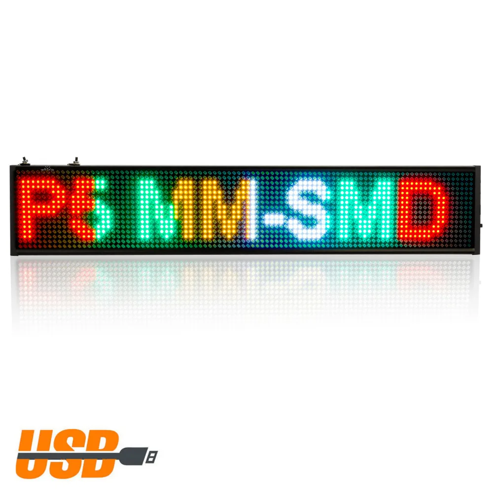 50CM RGB P5 SMD Led Sign Programmable Scrolling Message LED Display ...