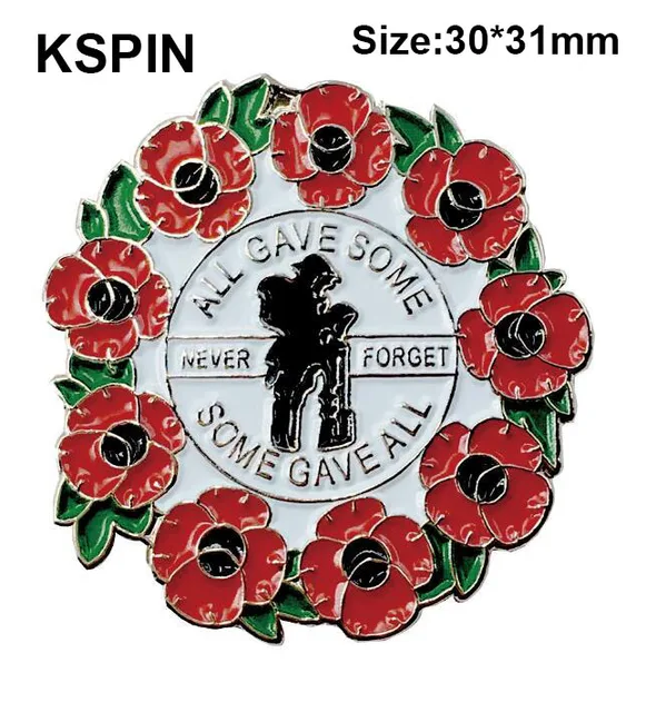 Poppy Flower Badges Lapel Pin Badge Pin XY0121-in Badges from Home ...
