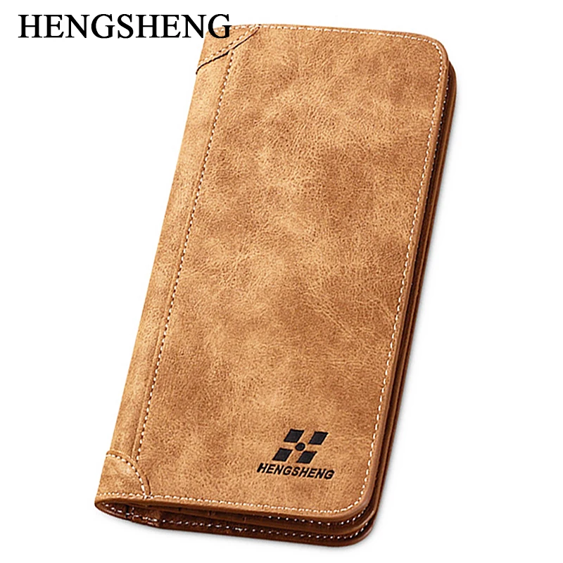Hengsheng 고품질 가죽 지갑 남성 지갑 남성 지갑 새로운 브랜드 긴 남자 지갑 클러치 카드 홀더 달러 mws064 ...