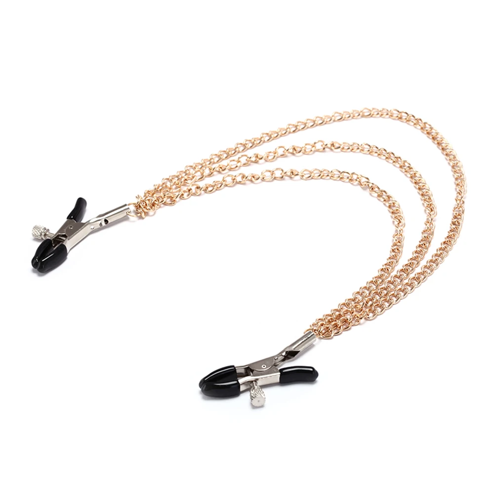 Bdsm Sexo Metal Nipple Clamps With 3 Pcs Chain Erotic Couples Sex Toys Sexy Nipple Clips Adult