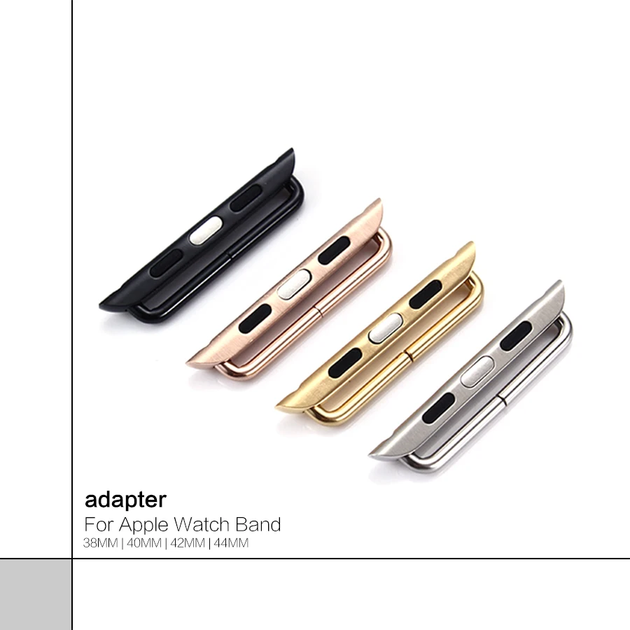 1-Pair-Connector-Replacement-For-Apple-Watch-Band-adapter-41mm-45mm ...