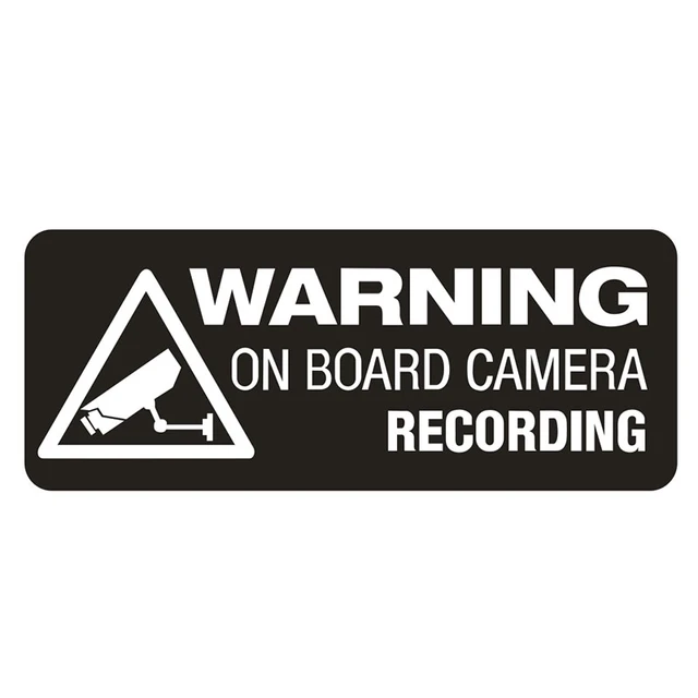 Dash Cam Warning Stickers