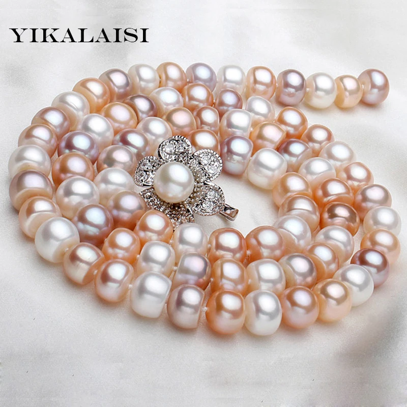Yikalaisi 2017 New Fashion 100 Real Natural Freshwater Pearl Jewelry