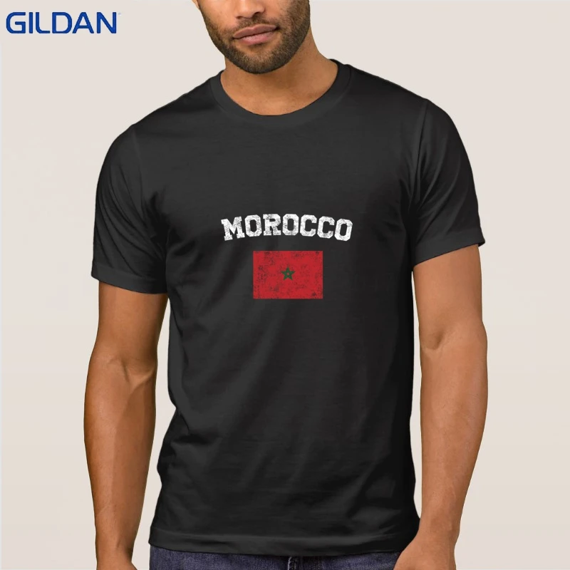 Moroccan Flag Shirt Vintage Morocco T Shirt Man Customized Unique T ...